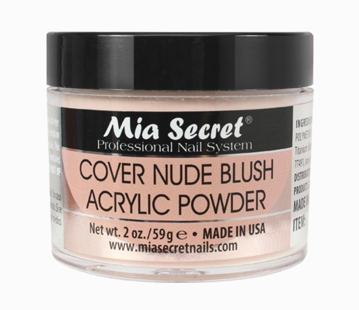 MIA SECRET COVER NUDE BLUSH ACRYLIC POWDER - 2OZ – Premiere Beauty Supplies